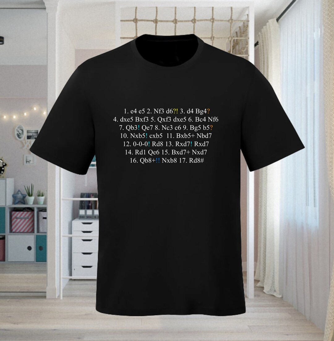 Chess Game Annotation Shirt, Opera Game 1958, Paul Morphy Vs Duke of ...