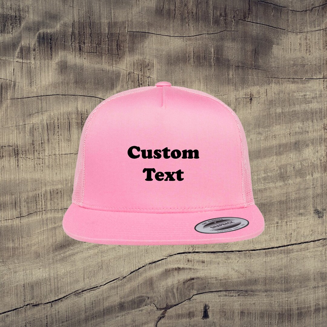 Personalized Hot Pink Snap Back Trucker Hat, Unique Headwear, Perfect ...