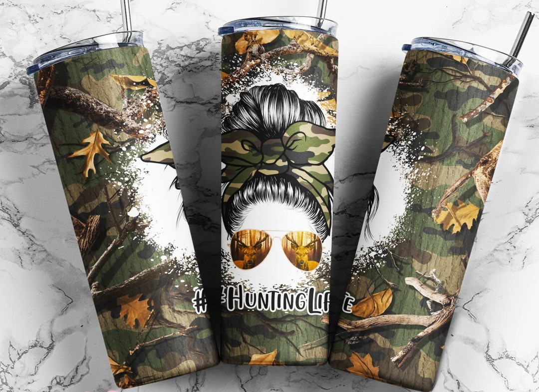 Messy Bun Mom Hunting Life 20oz Sublimation Tumbler - Etsy
