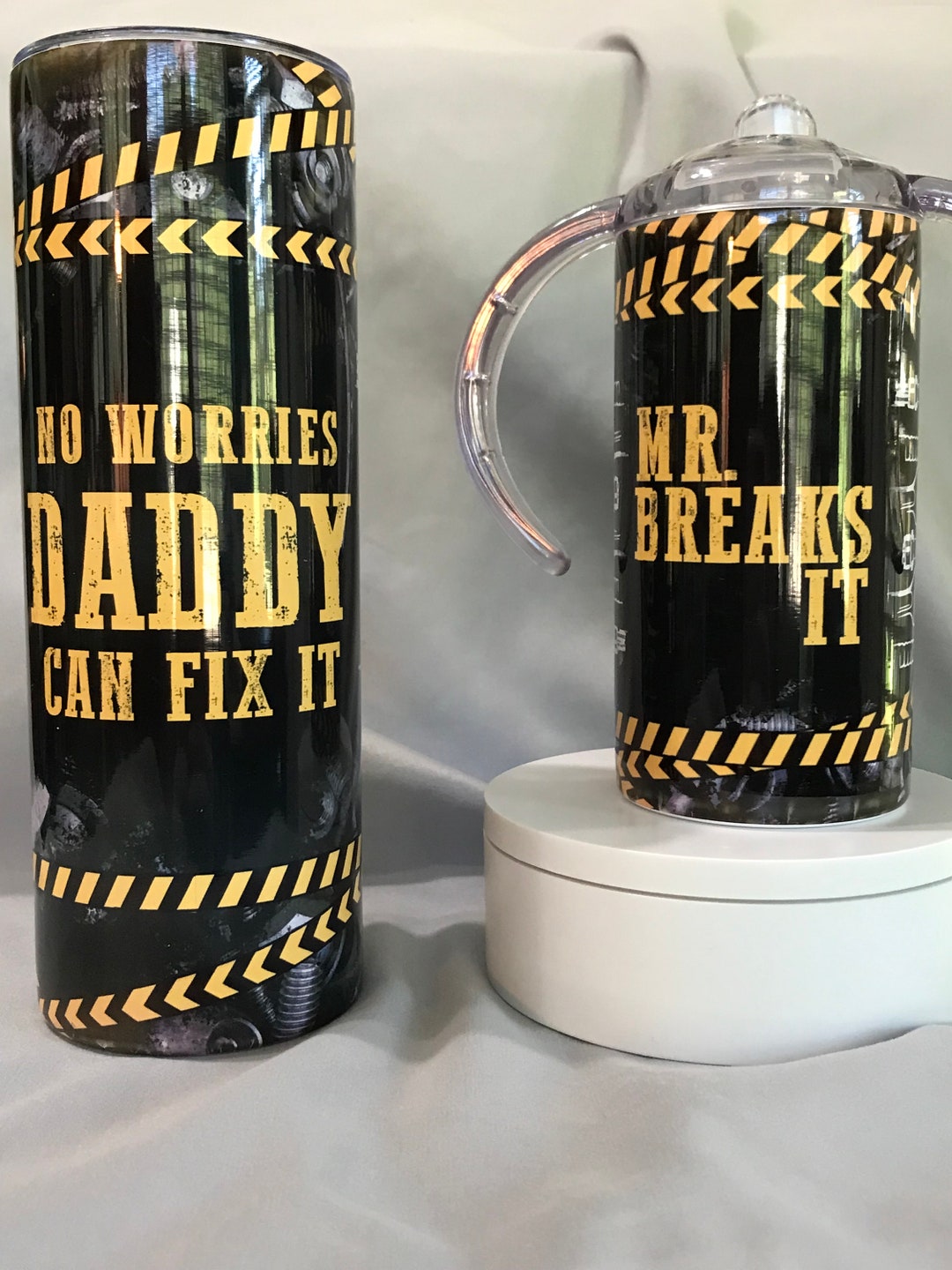 Mr Breaks It Daddy Can Fix It Sublimation Tumbler Set - Etsy Australia