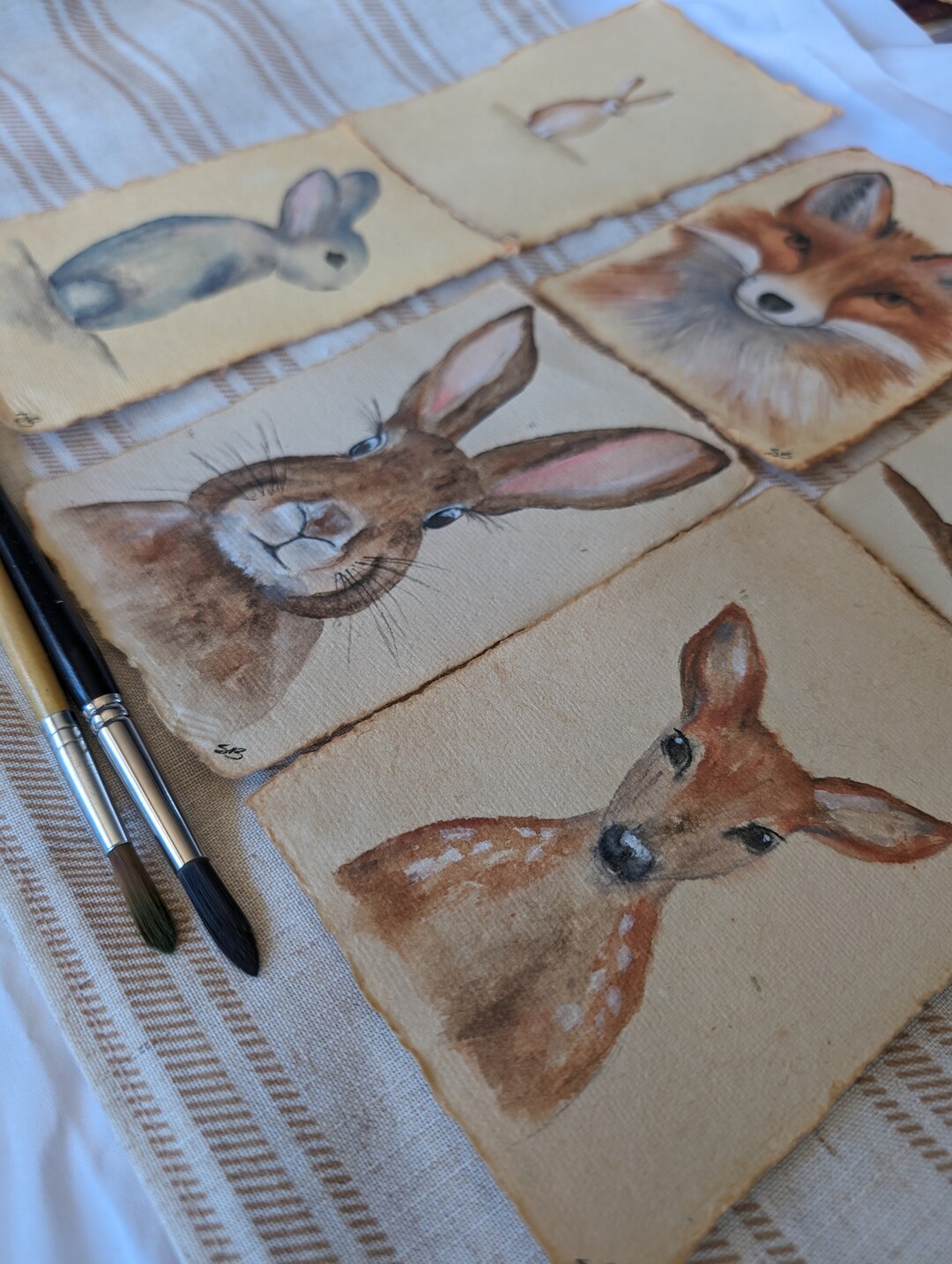 Hand Painted Watercolor Forest Animals - Etsy