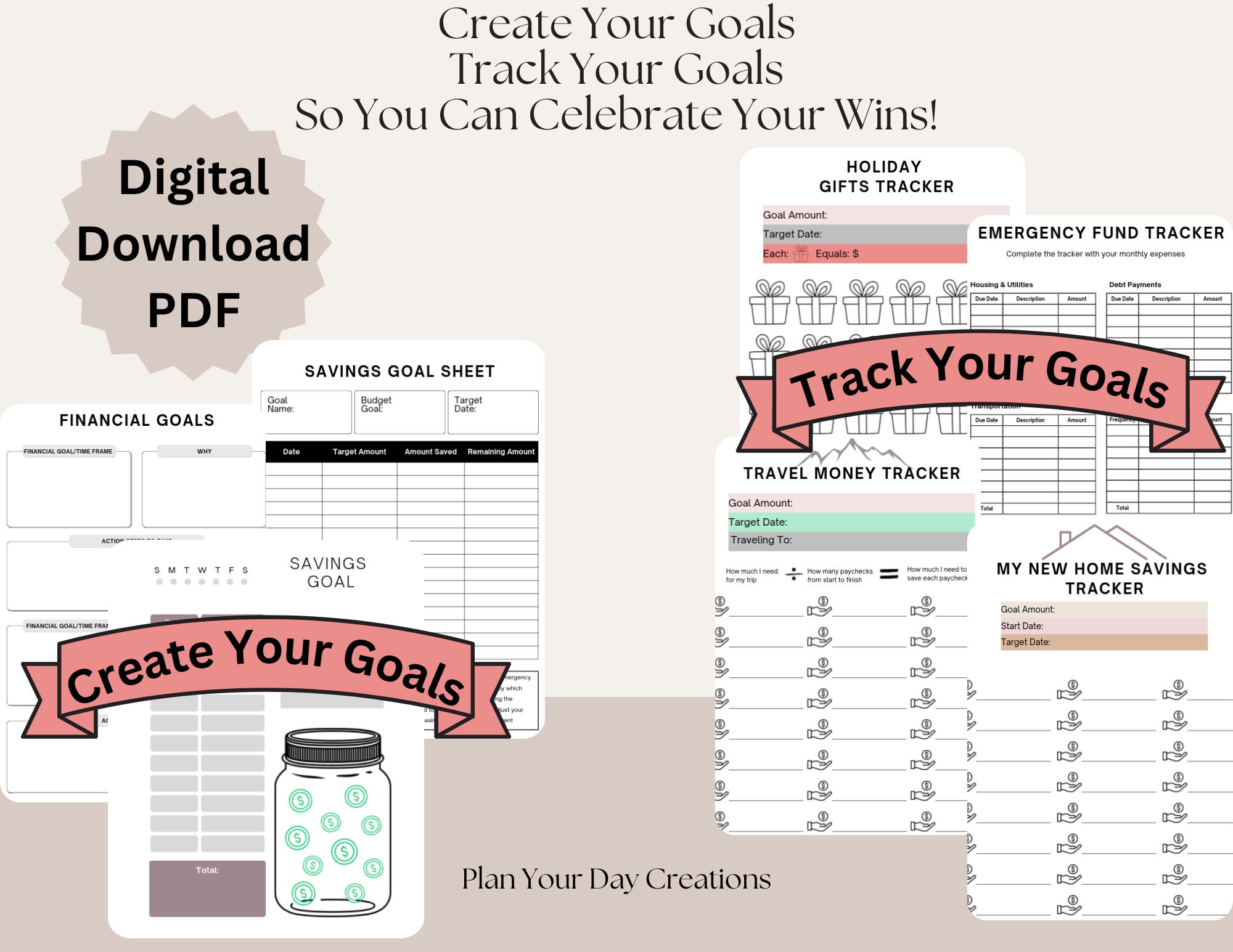 Budget Money Challenge Printable Personal Finance Tracker Printable 30 ...
