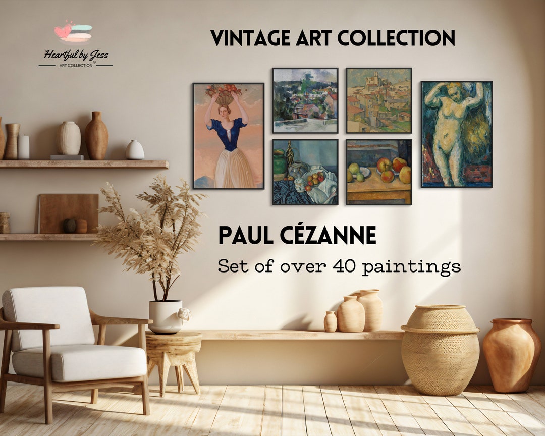 Paul Cezanne Set of 40 Digital Art Prints, Paul Cezanne Mega Bundle 40 ...