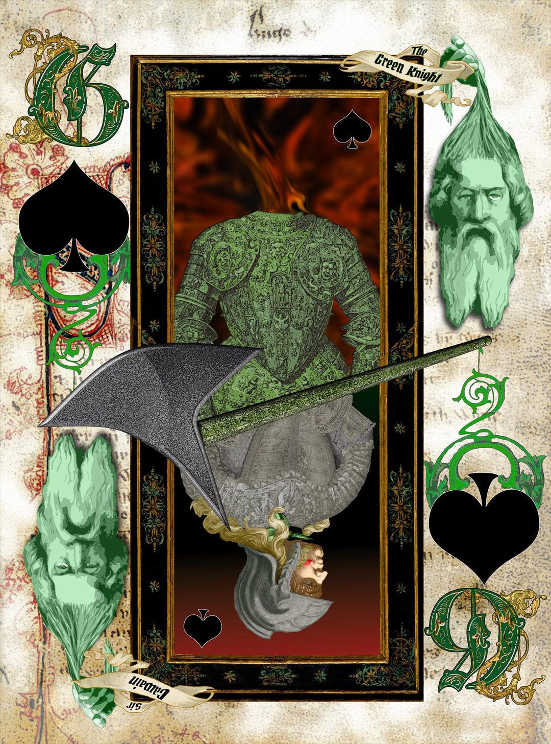The Green Knight, Playing Card Graphic Tee, Book Tees, Knights of the ...