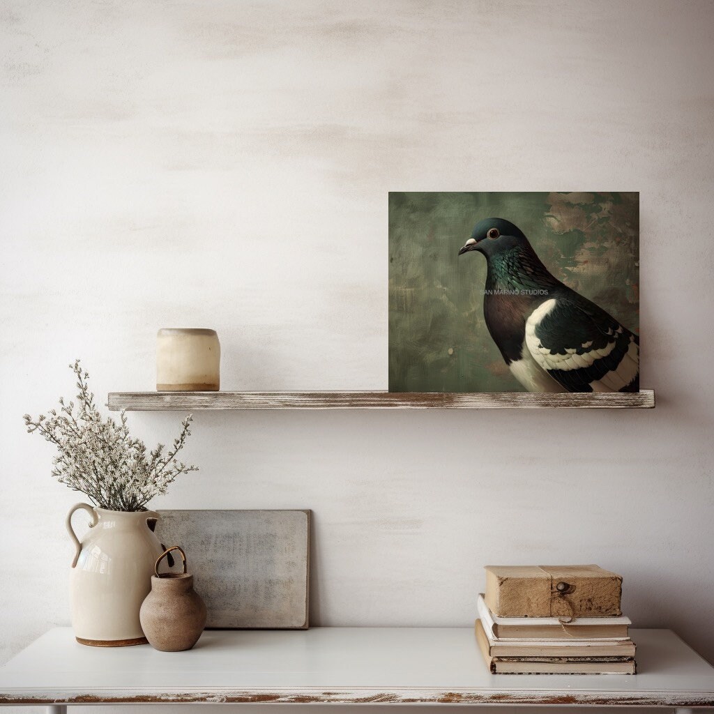 The Pigeon | Printable | Digital Art | Painting - Etsy