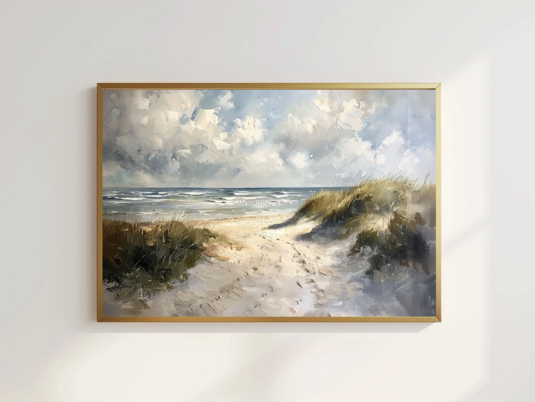 White Sand Beach | Sandy Path | Landscape |painting | Digital ...