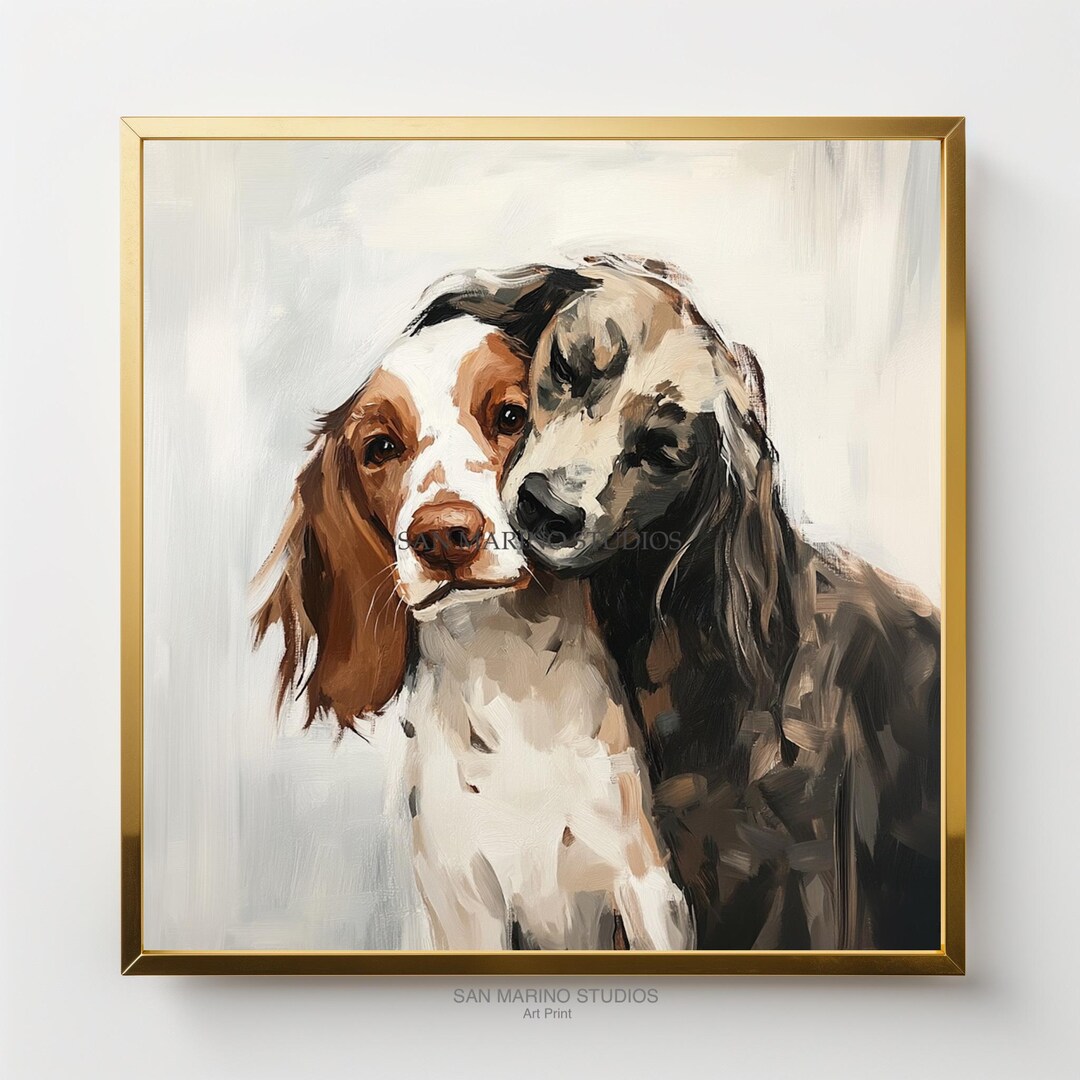 Puppy Love | Dogs | Canines | Oil Painting | Portrait | Digital Art ...