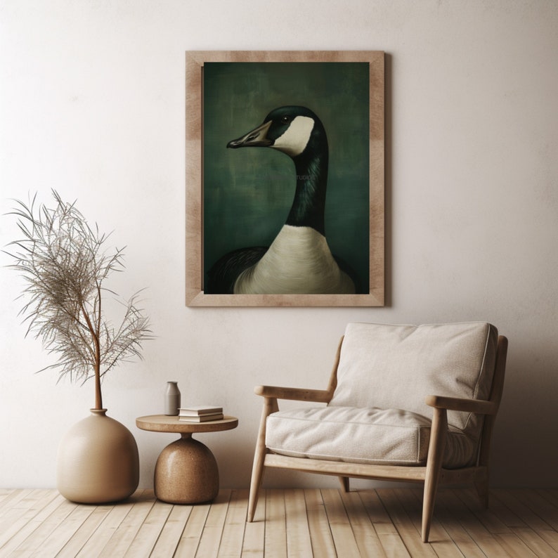 Handsome Goose | Vintage | Antique | Portrait | Printable | Painting ...