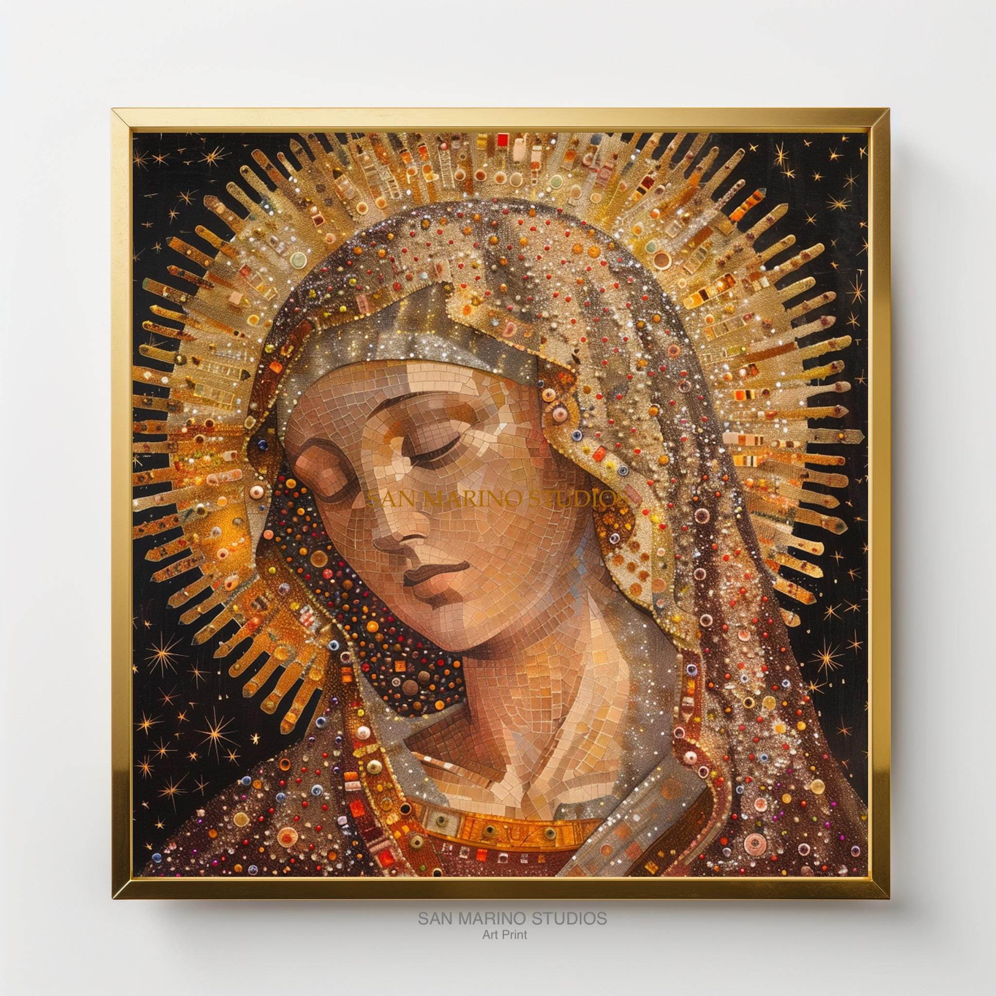Mother Mary | Virgin Mary | Antique | Moody | Oil Painting | Printable ...