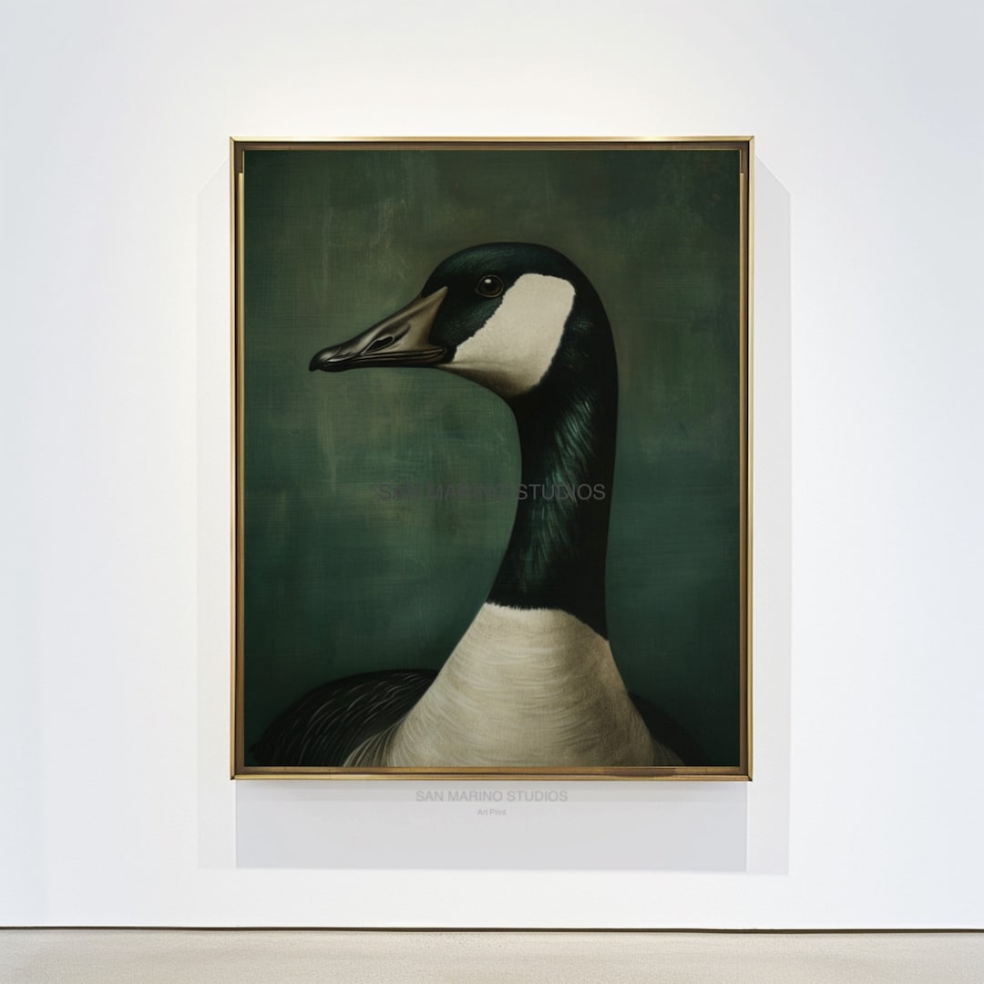 Handsome Goose | Vintage | Antique | Portrait | Printable | Painting ...