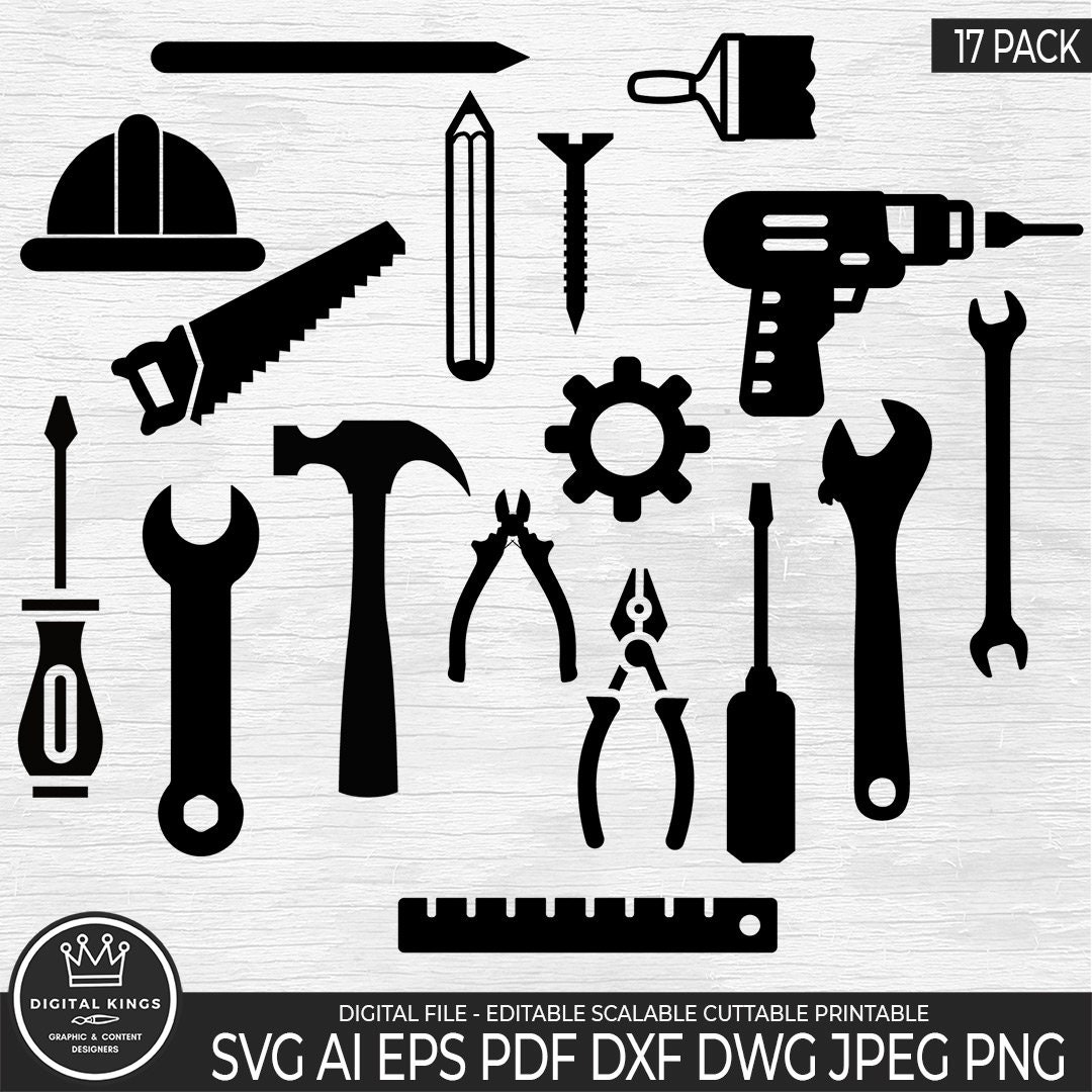 15 Tools Bundle Svg Tools Svg Tools Png Bundle Tools Clipart Tools