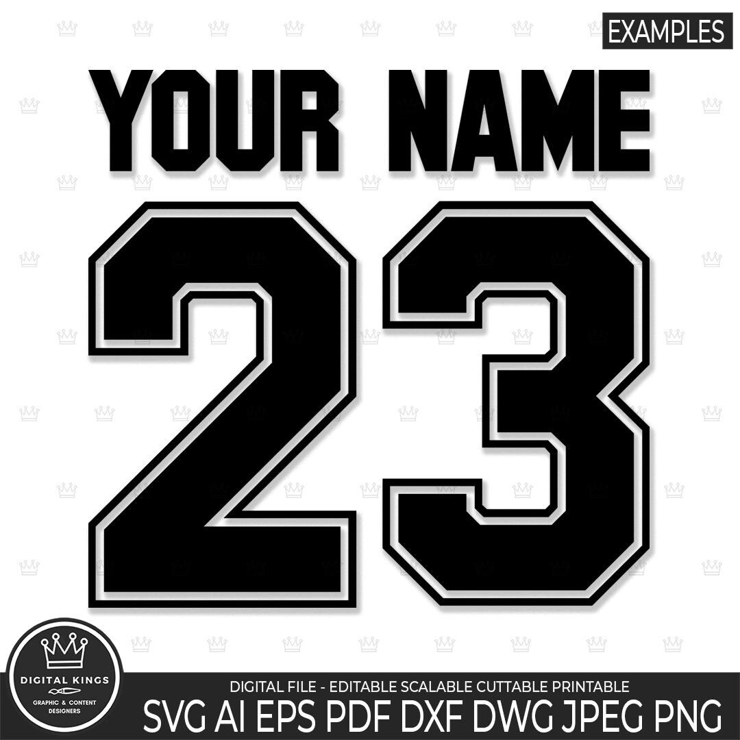 SPORT Numbers Svg, Jersey Numbers and Letters Svg, Varsity Numbers ...