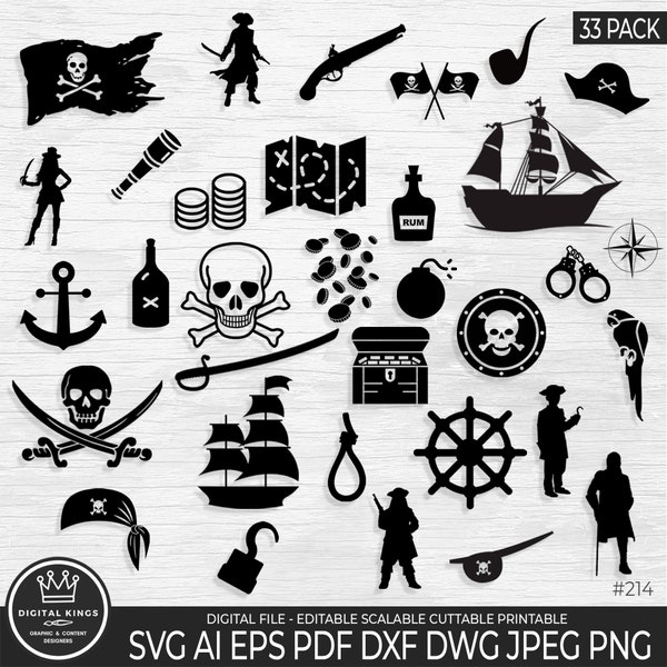 Pirate Silhouette - Etsy