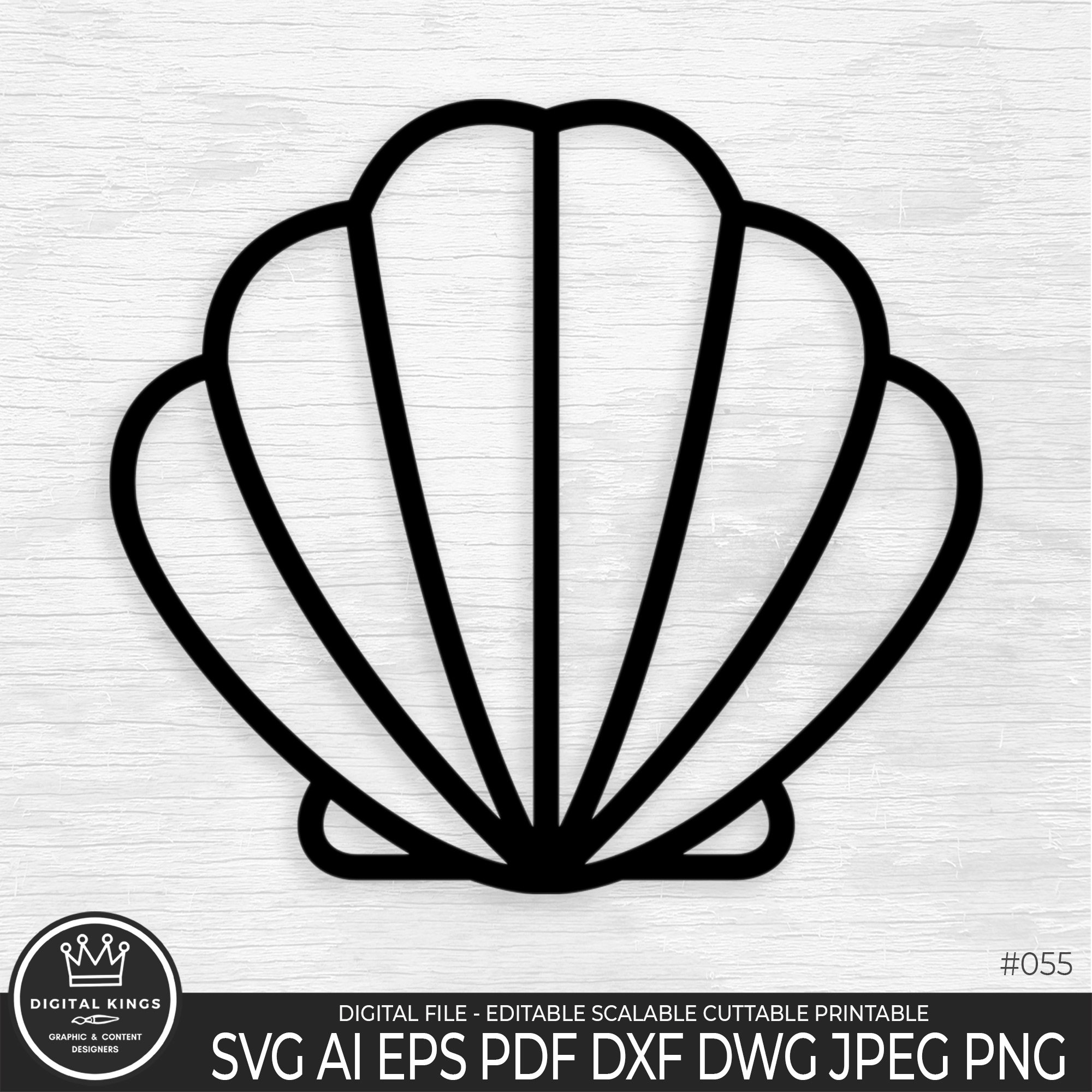 SEA SHELL Svg Sea Shell Vector File Seashell Cricut Seashell Outline ...