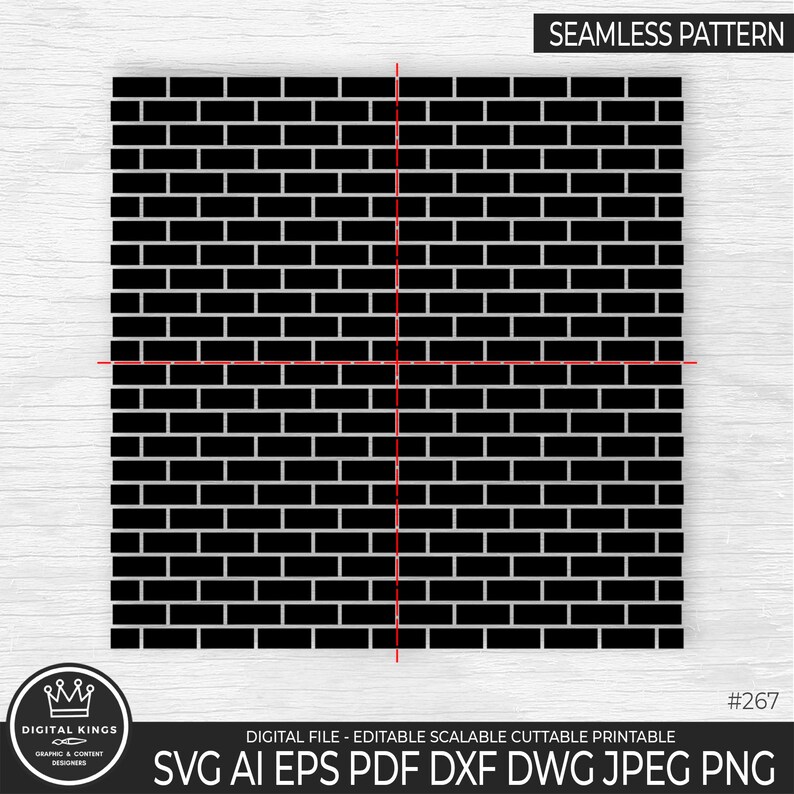 BRICK WALL Pattern Seamless Svg File, Brick Wall Solid Pattern Png ...