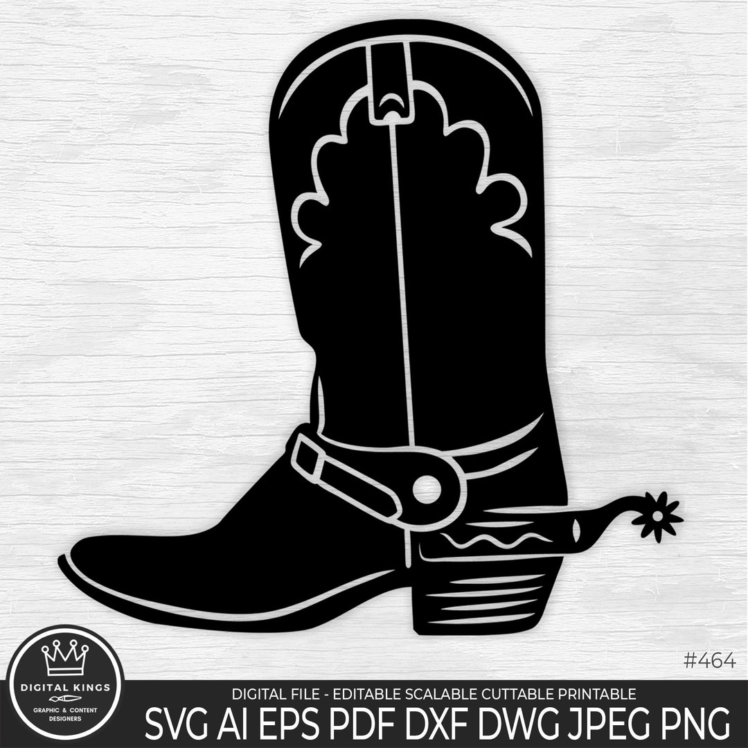 Cowboy Boot Svg, Cowboy Boot Png, Cowgirl Boot Svg, Country Cow Boot ...