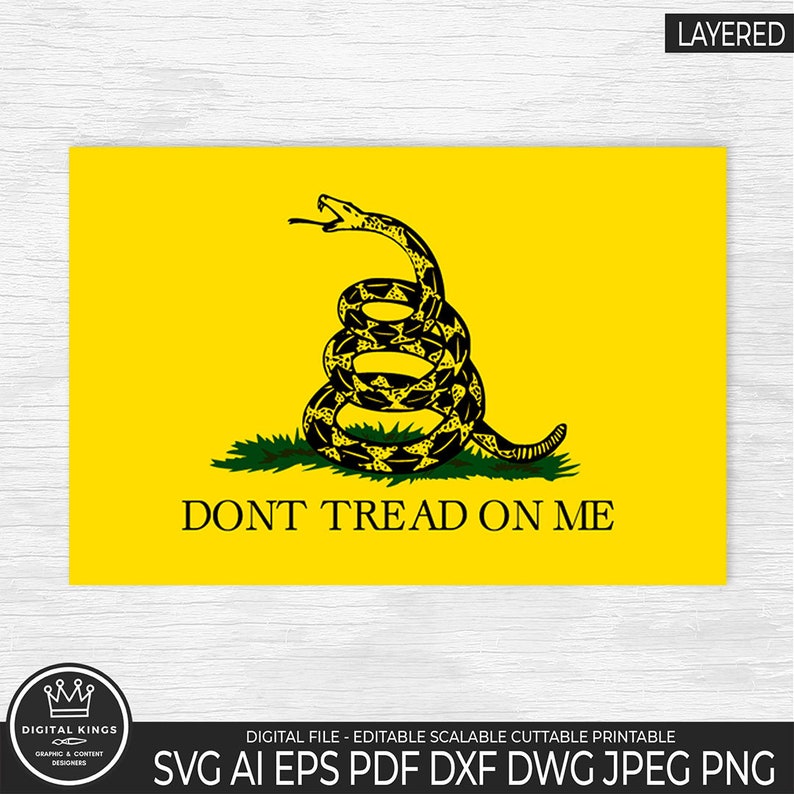 DON'T Tread on Me Flag Svg, Don't Tread on Me Png Gadsden Snake ...