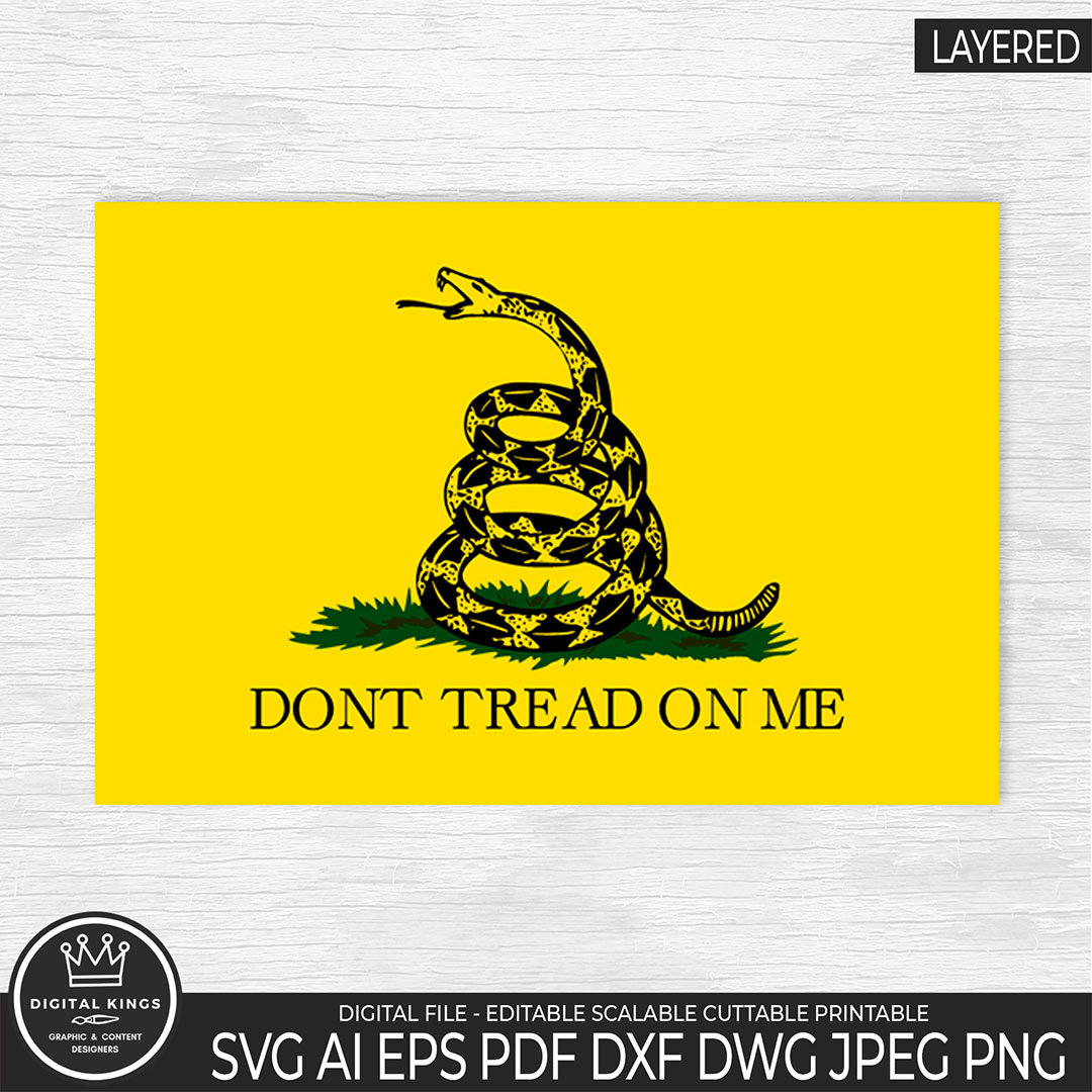 DON'T Tread on Me Flag Svg, Don't Tread on Me Png Gadsden Snake ...