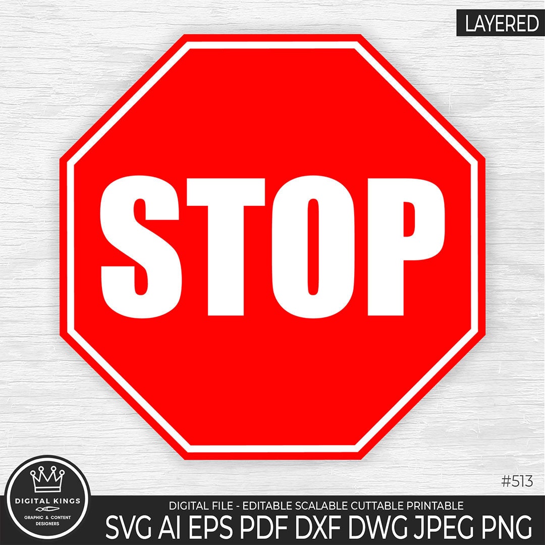 STOP Sign Svg, Stop Sign Png, No Entry Clipart, Do Not Enter Dxf, Stop ...