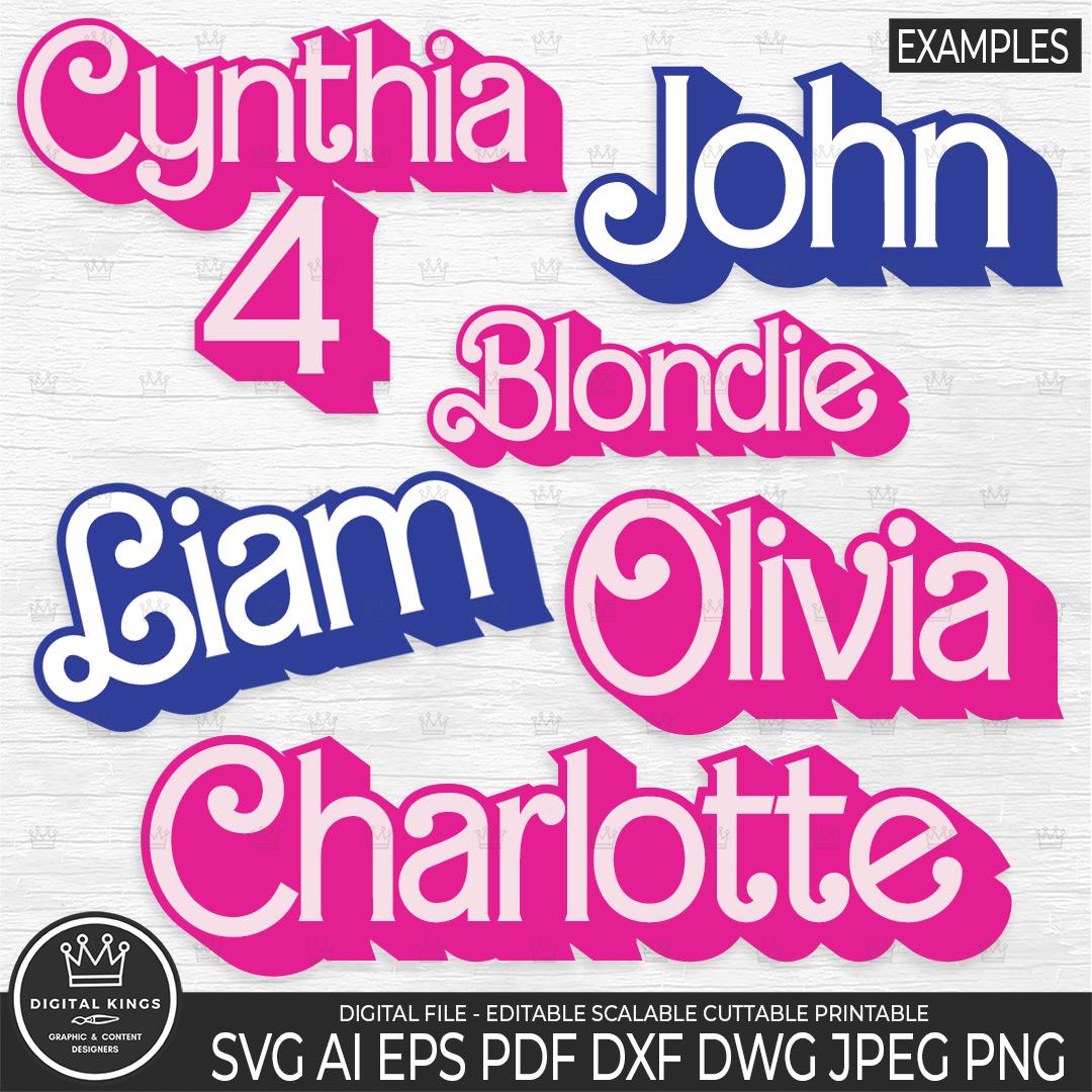 Retro Blonde Alphabet SVG Layered Princess Letters Png Doll Font ...