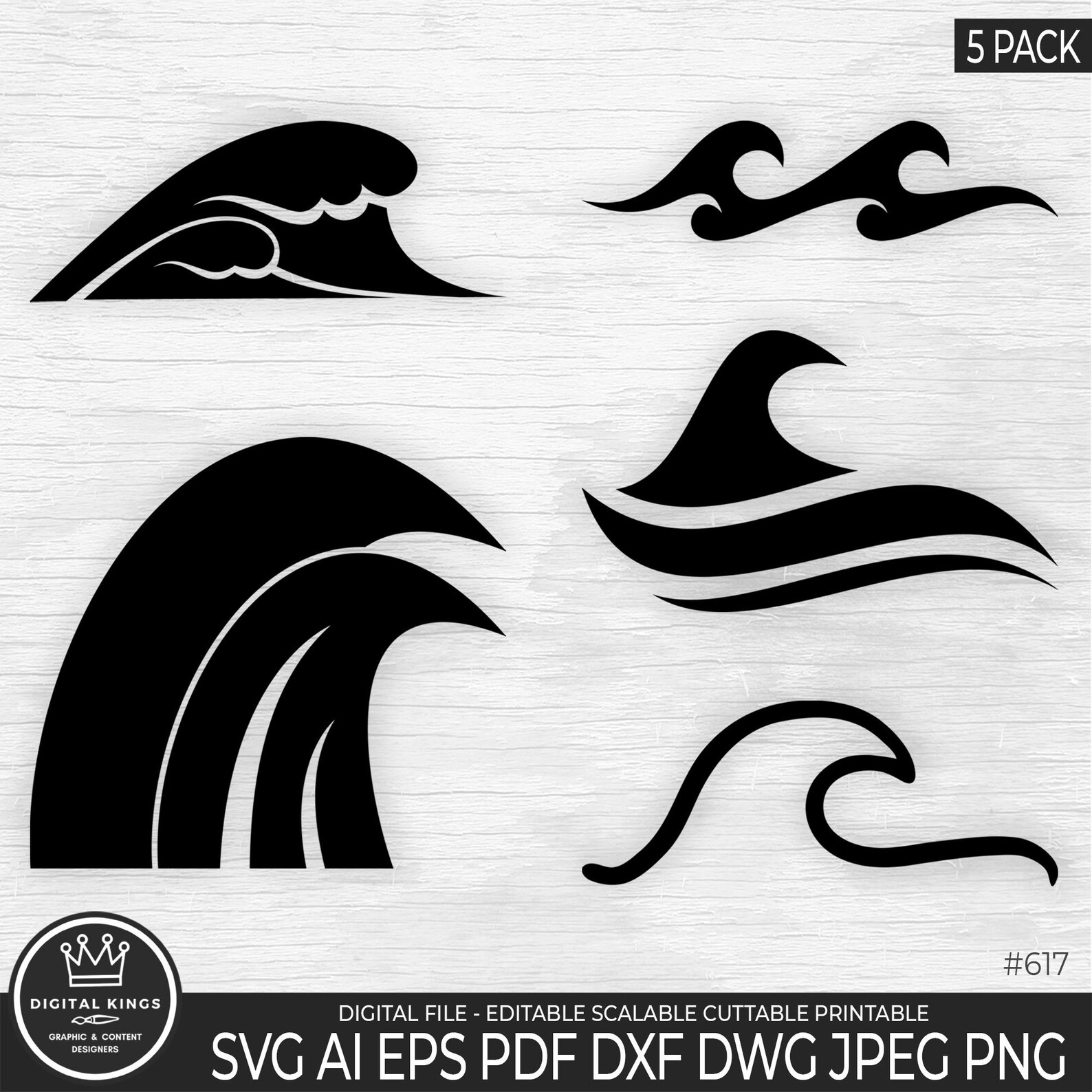 Sea WAVES Svg Files Bundle, Sea Waves Clip Art,waves Cut Files Waves ...