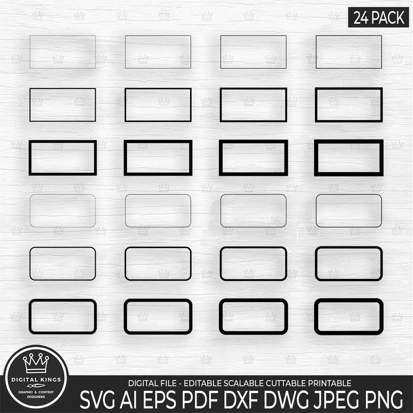 RECTANGLE Frame Bundle SVG Rectangle Monogram Svg Rectangle Frames Svg ...
