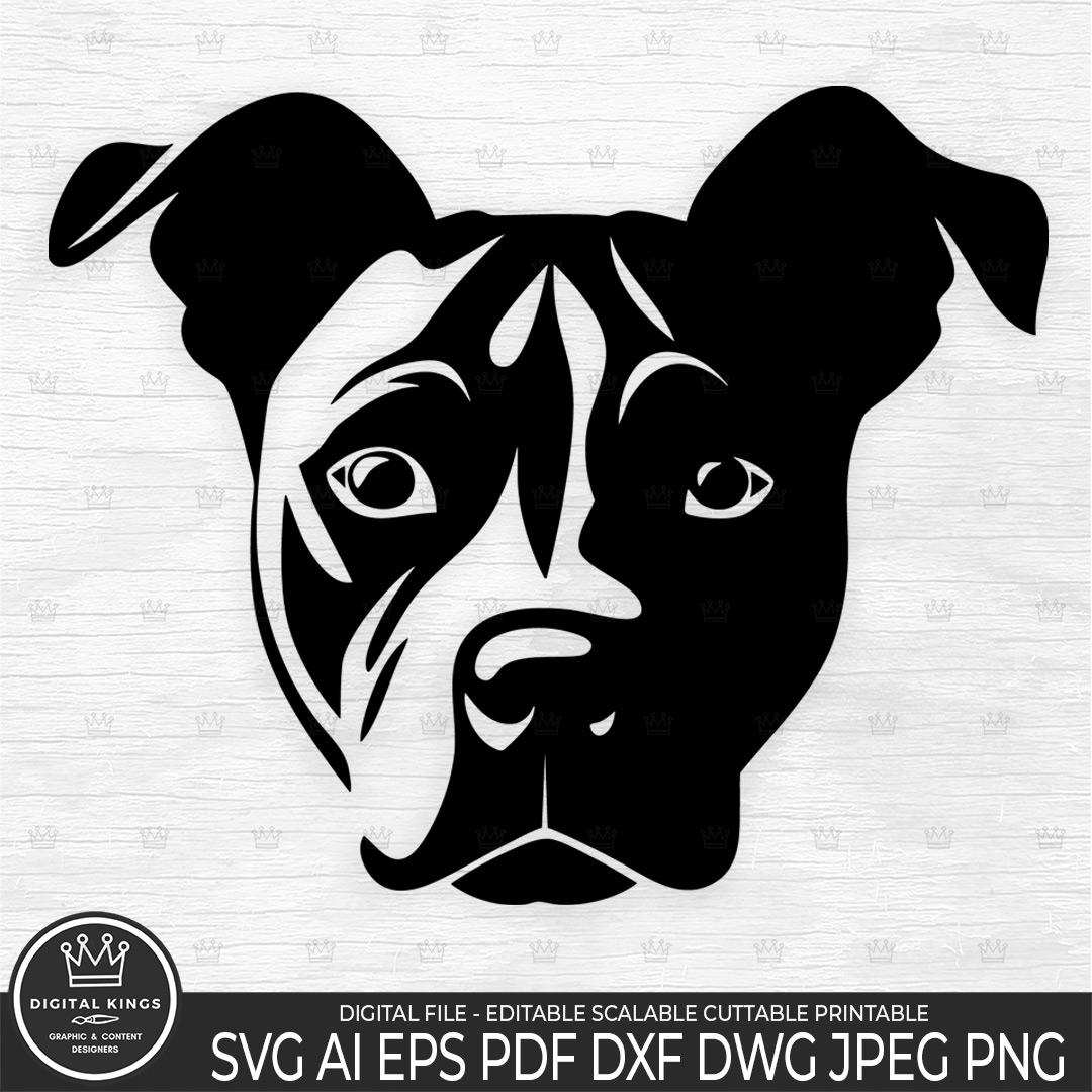 Pitbull Face Svg, Pitbull Svg, Pitbull Head SVG, Pitbull Clipart ...