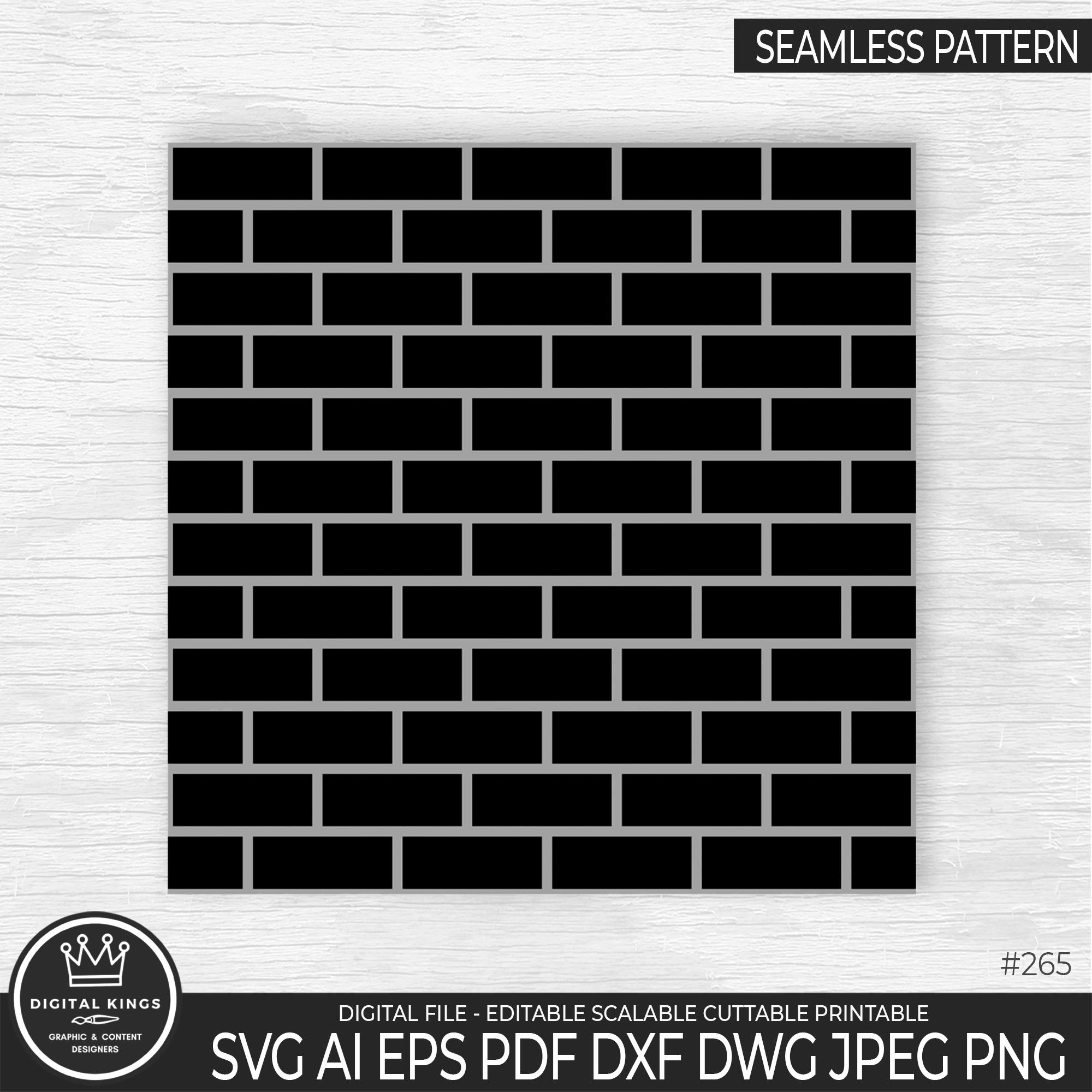 BRICK WALL Seamless Pattern Svg File, Brick Wall Solid Pattern Png ...