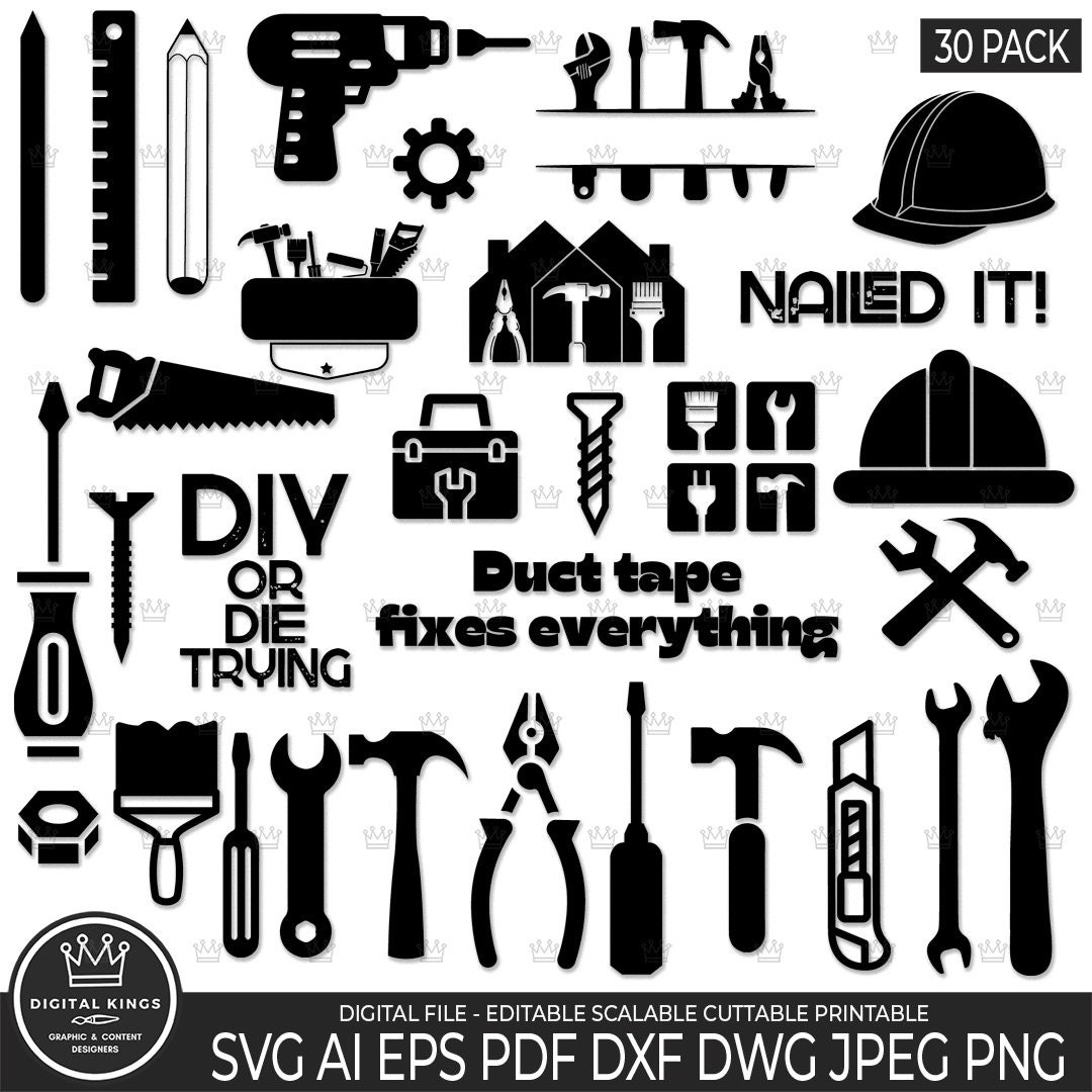 Handy Man Layered Bundle Svg Handy Man Tools Png Handy Man Monogram Dxf ...