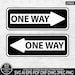 ONE WAY Sign Svg, One Way Png, One Way Street Sign Clipart, One Way ...