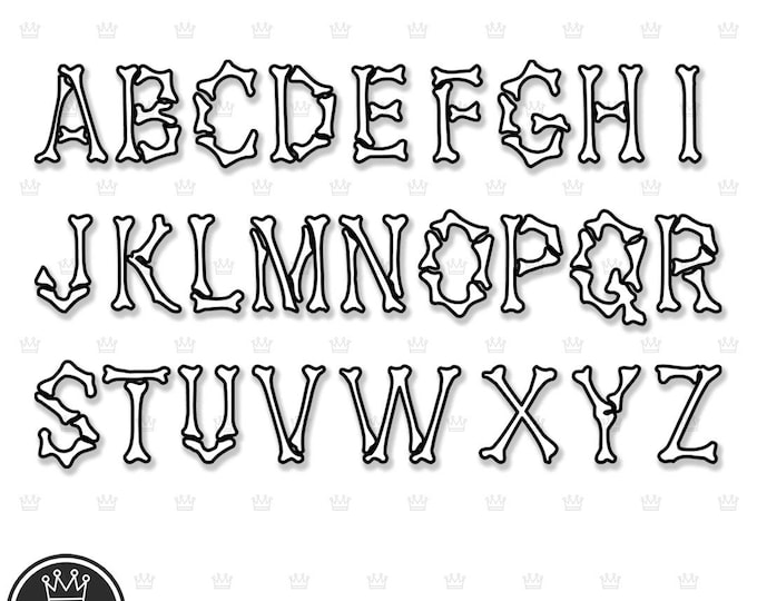Bone Font SVG, PNG, DXF - Etsy Canada