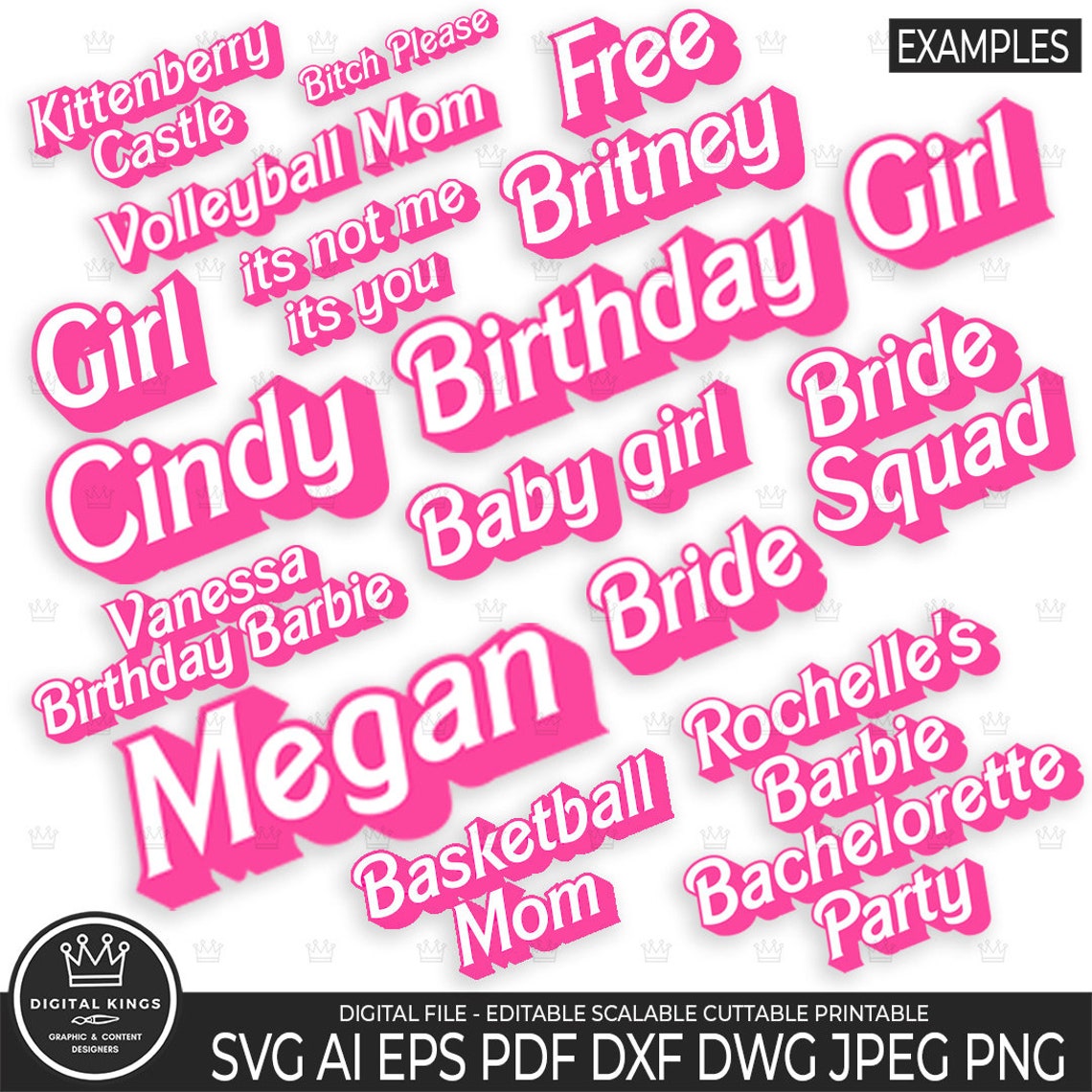 Blonde Alphabet Layered Svg Princess Alphabet Png Doll Font Layered ...