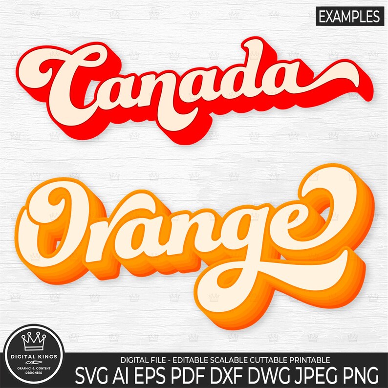 Retro Text CUSTOM Text Layered Svg Personalized Name Png Sublimation ...