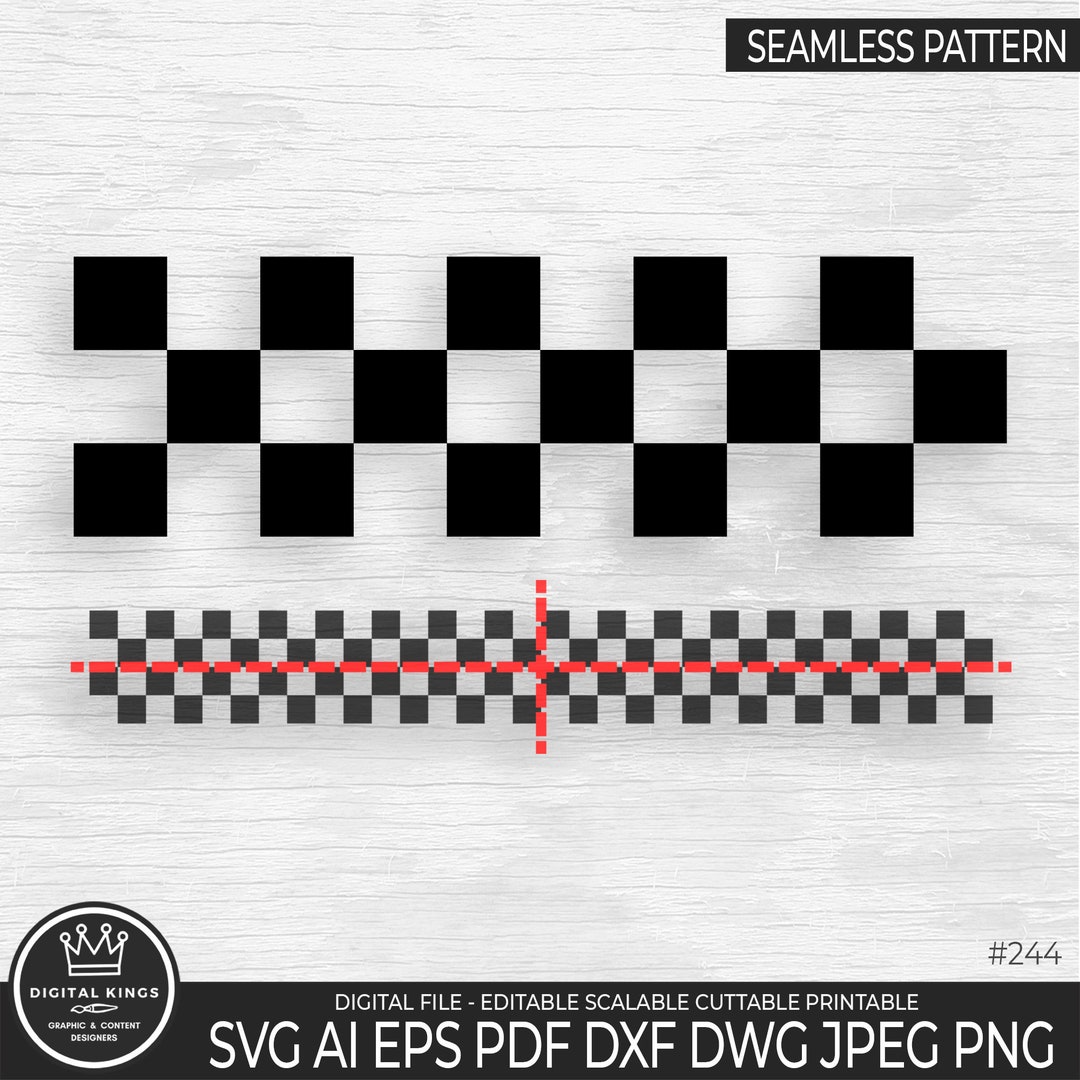 3 Lines Seamless Racing Stripes SVG CHECKERED Line SVG Racing Stripe ...