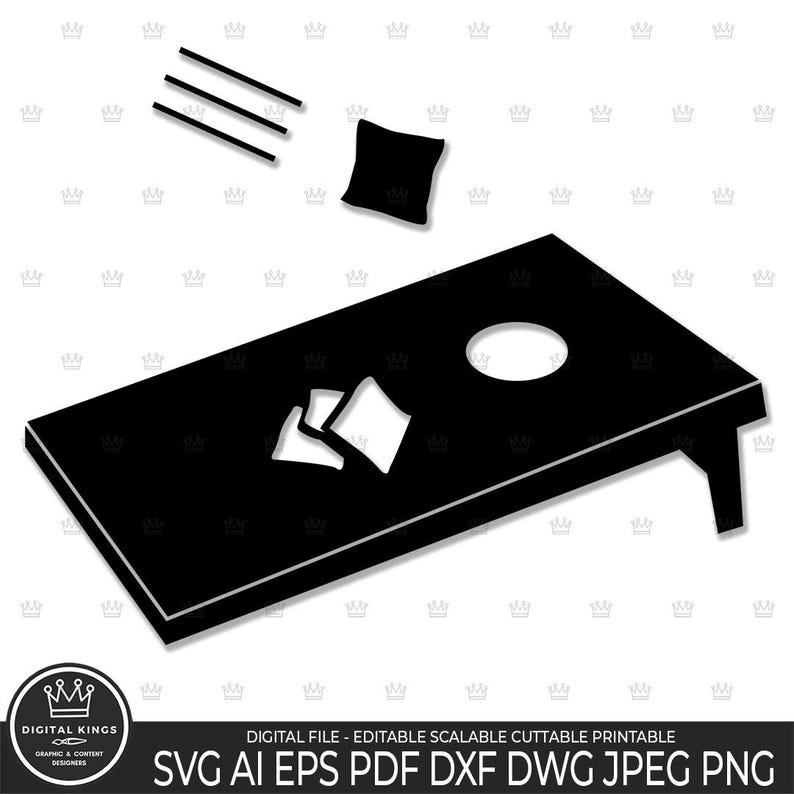 CORNHOLE Svg Cornhole Game Svg Corn Hole Icon Dxf Cornhole File ...