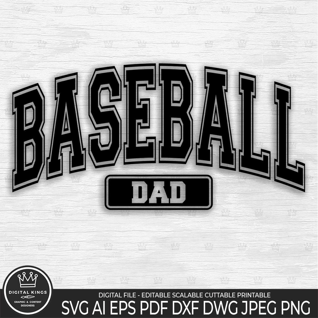 BASEBALL DAD SVG, Baseball Dad Clipart, Baseball Dad Cut Files ...