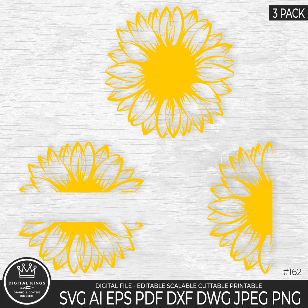 Sunflower Svg Pack Sunflower Monogram Sunflower Png Sunflower Frame Sunflower Shirt Vinyl ...