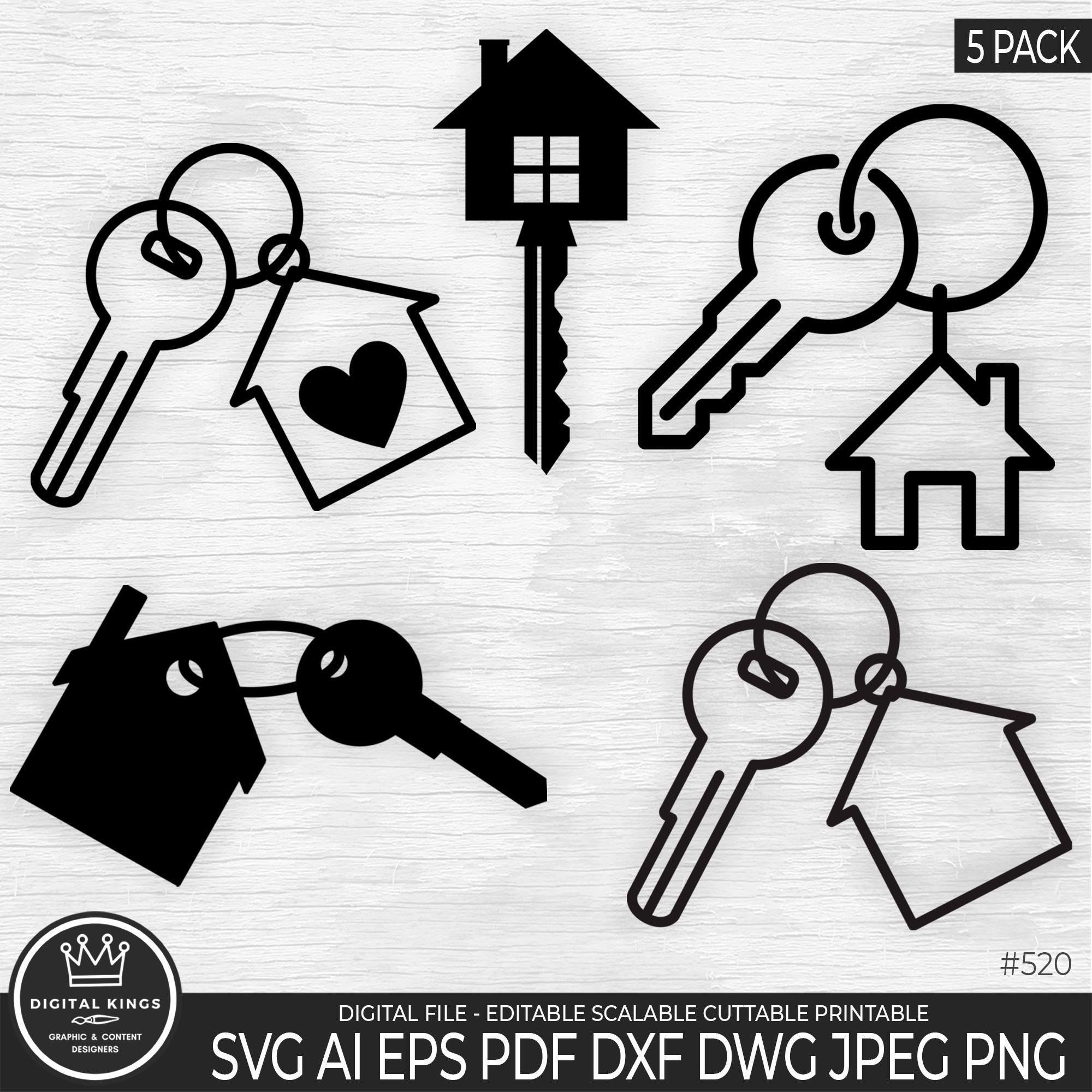 HOUSE KEYCHAIN Svg Bundle, House Keychain Png, House With Heart Vector, Home Sweet Home Cricut ...