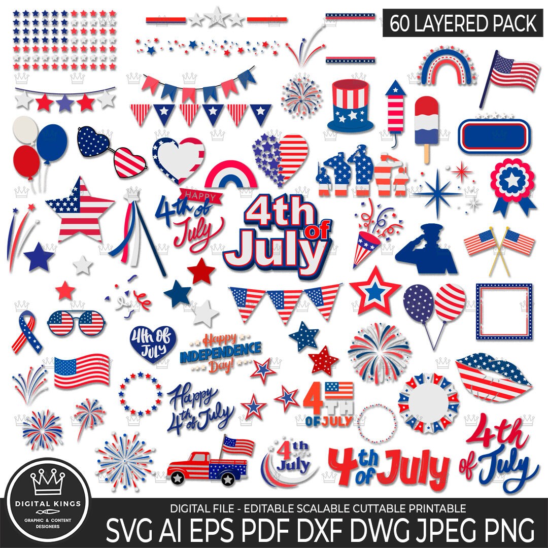 4th of July SVG Bundle, July 4th SVG, Fourth of July Svg, America Svg ...
