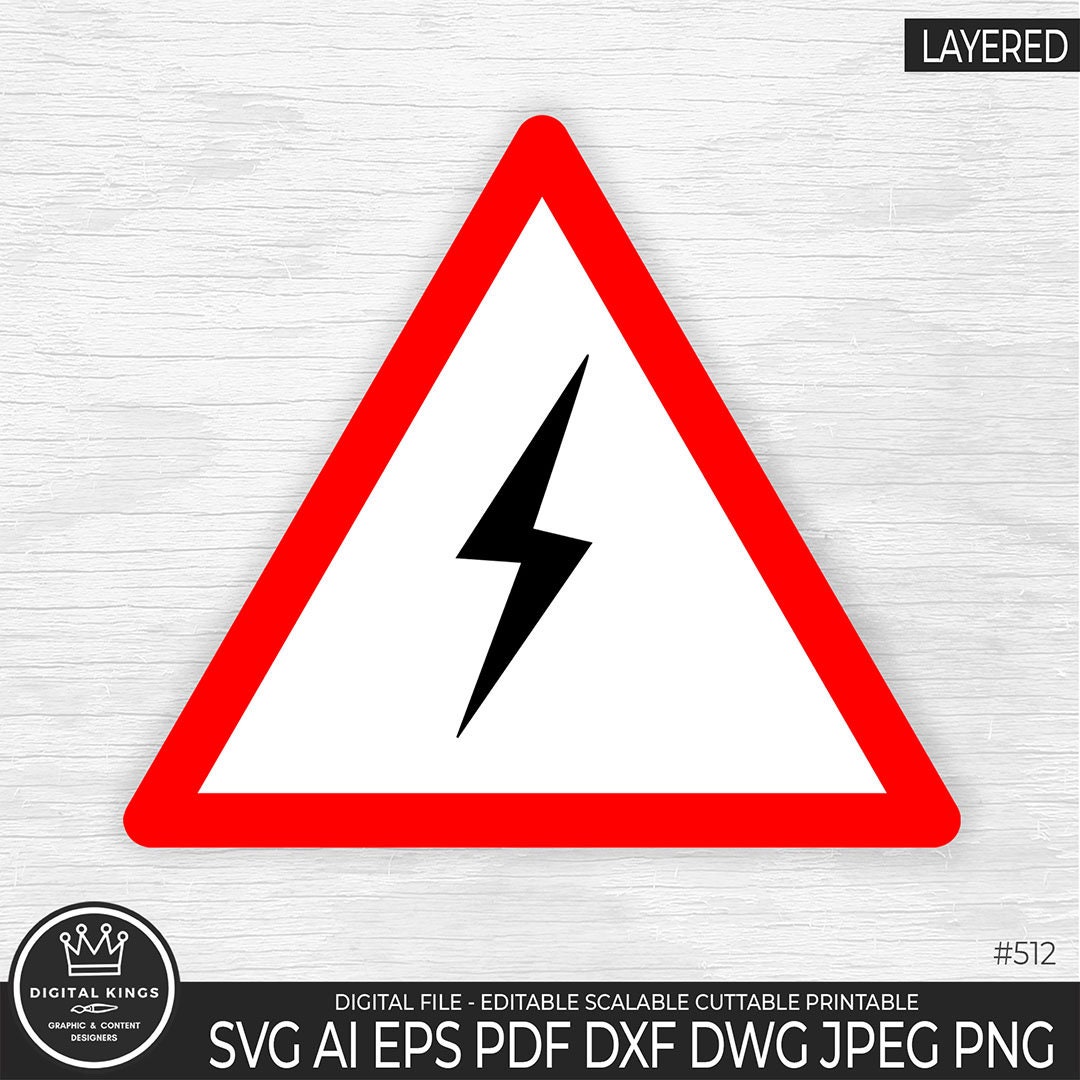 Red High Voltage Warning Sign Svg, Electric Sign Png, High Voltage ...