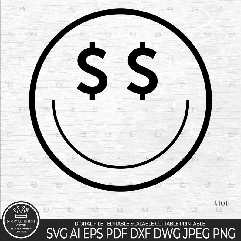 MONEY Happy Face Svg, Smiley Money Face Svg, Happy Money Svg, Smiley ...