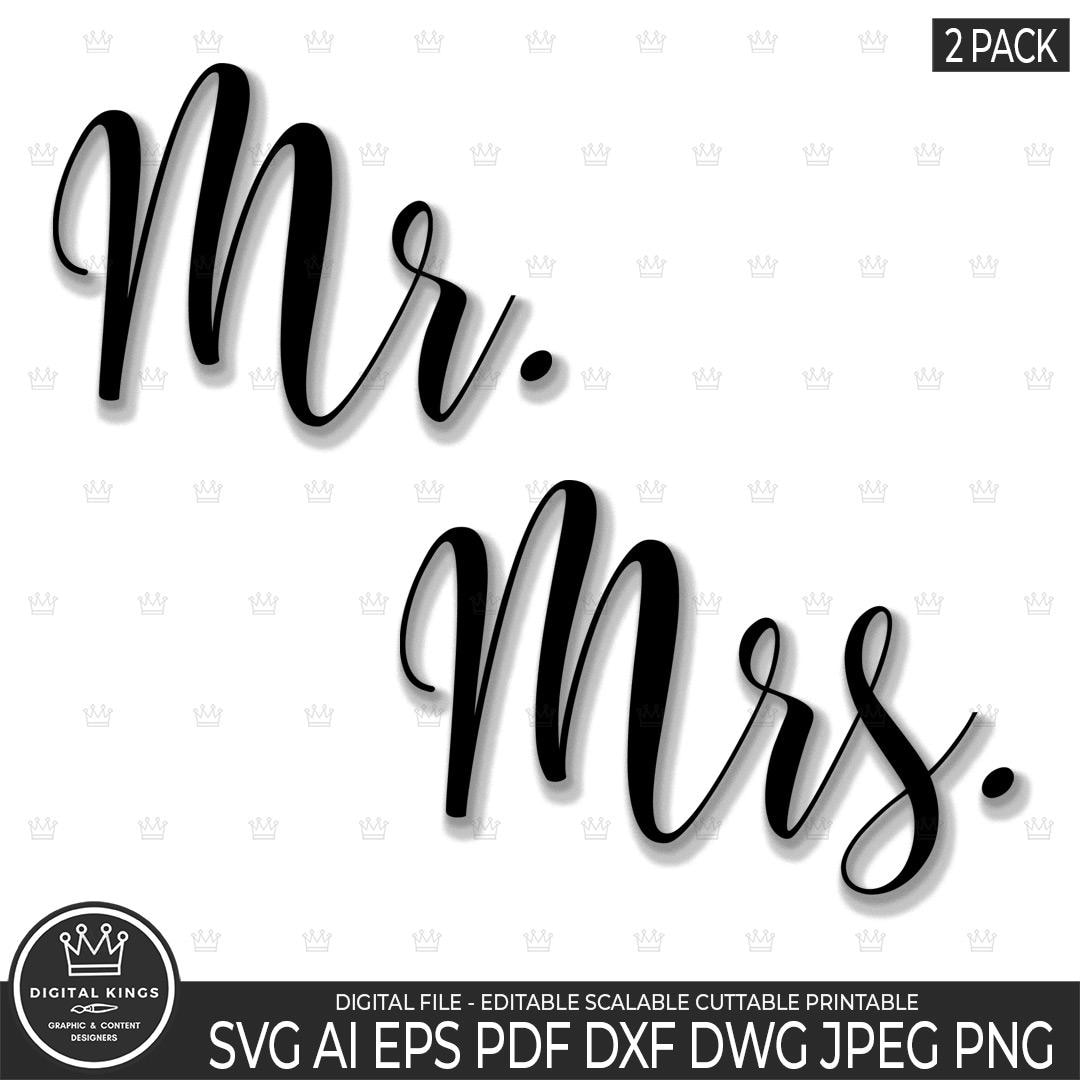 Mr Mrs Svg File Pack, Bachelorette Svg, Engagement Cut File, Mr Mrs Png ...