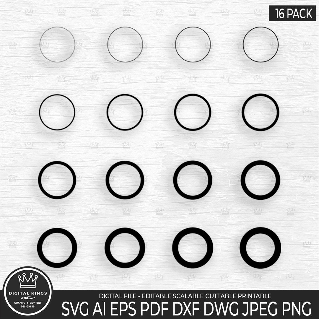 CIRCLE Frame SVG Bundle CIRCLES Monogram Svg Circle Border Svg Cricut ...