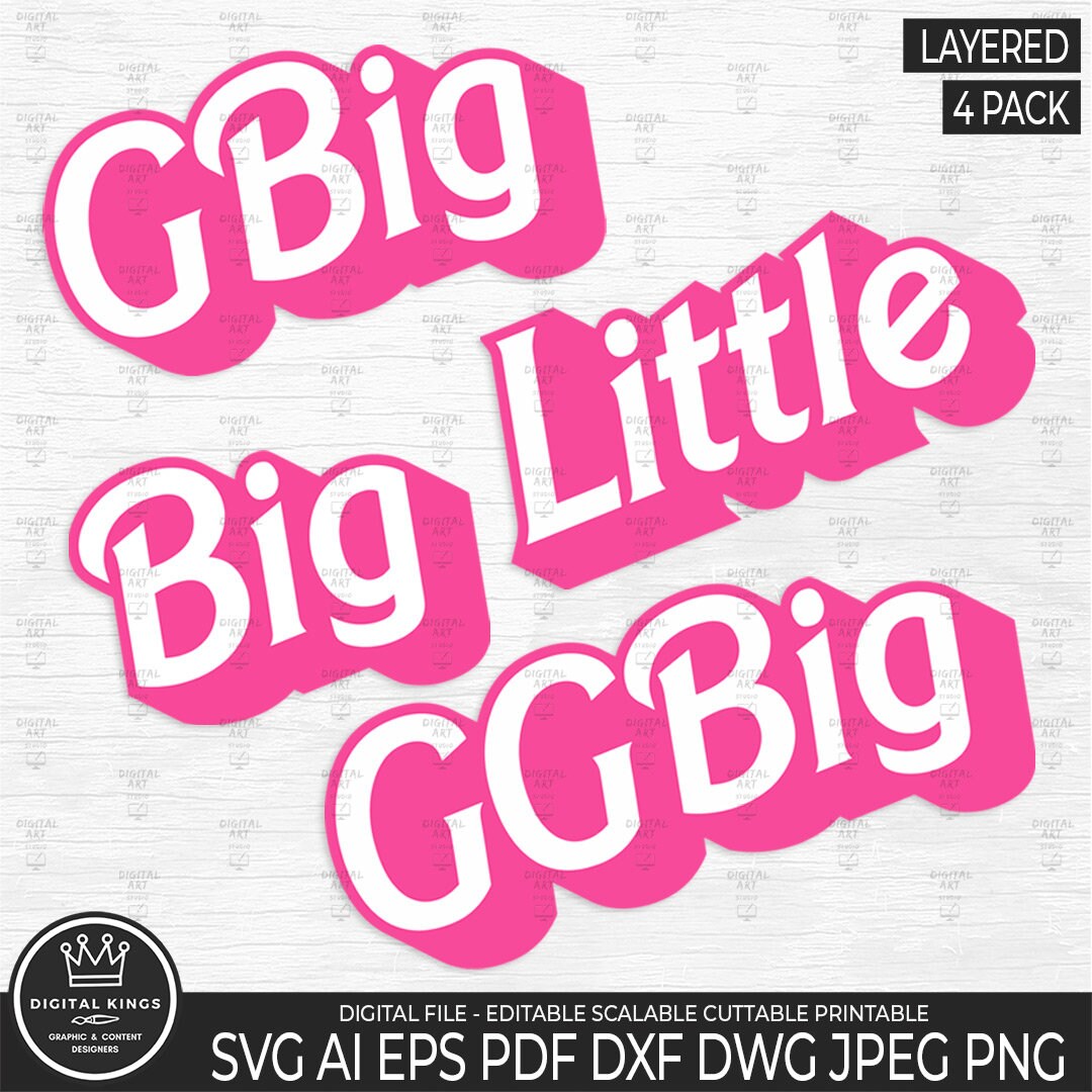 G BIG Svg BIG Svg Little Svg Ggbig Svg Layered Sis Png Sister Tshirt ...