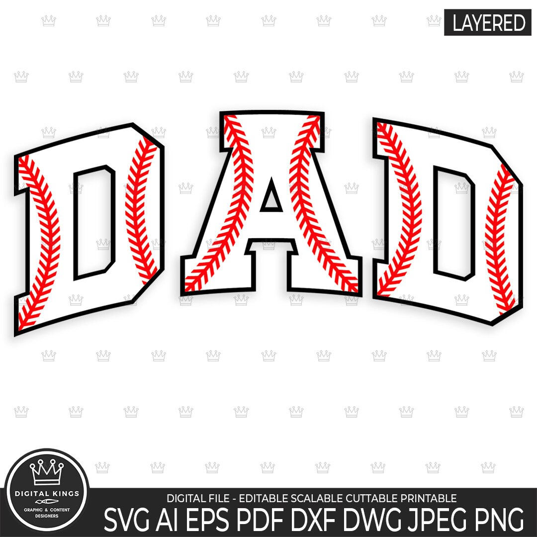 DAD BASEBALL SVG, Baseball Dad Clipart, Baseball Dad Cut Files ...