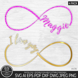 Infinity Svg, Infinity Sign Pack SVG Infinity Monogram Infinity Cut ...
