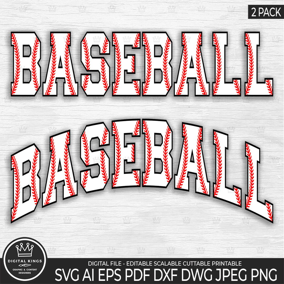 2 BASEBALL Script Layered SVG, Baseball Script Clipart, Baseball Script ...