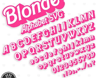 Blonde Alphabet Layered Svg Princess Alphabet Png Doll Font Layered ...