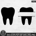 DIY Tooth Split Monogram, Tooth Svg, Teeth, Dentist, Name Frame, Tooth ...