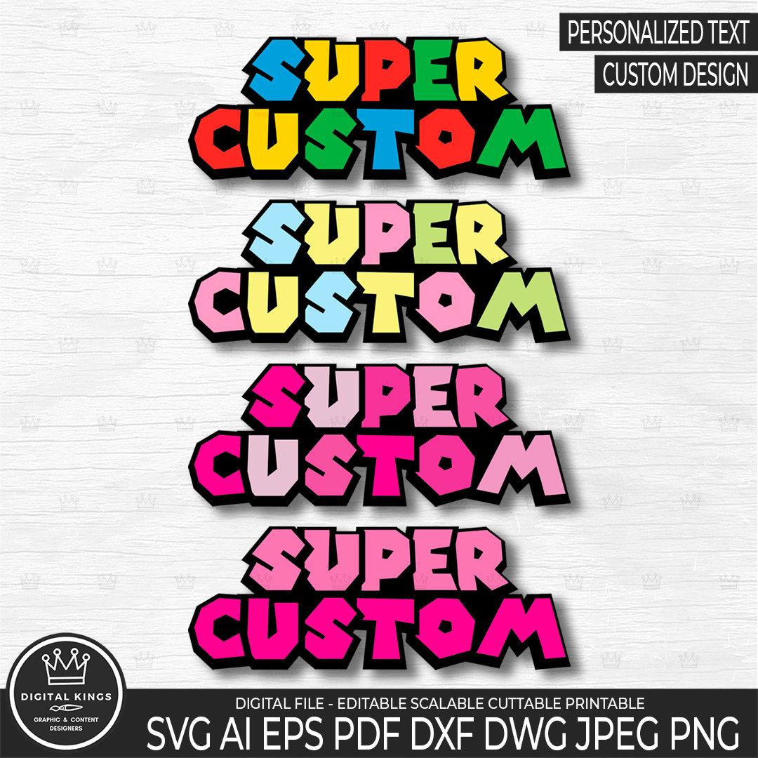 Gamer CUSTOM Text Layered Svg Personalized Name Png Sublimation Design ...